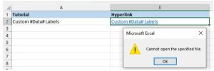 Lỗi Hyperlink trong Excel Cannot open specified file - Fix